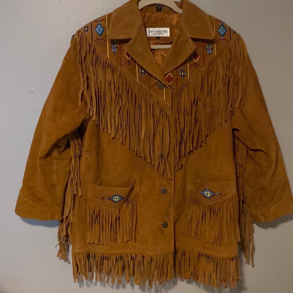 Lew Magram | Jackets & Coats | Leather Fringe Sz L Lew Magram Womans ...